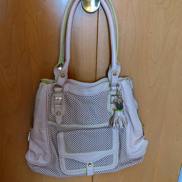 Jessica Simpson | Bags | Jessica Simpson Pink And Green Hobo Bag | Poshmark